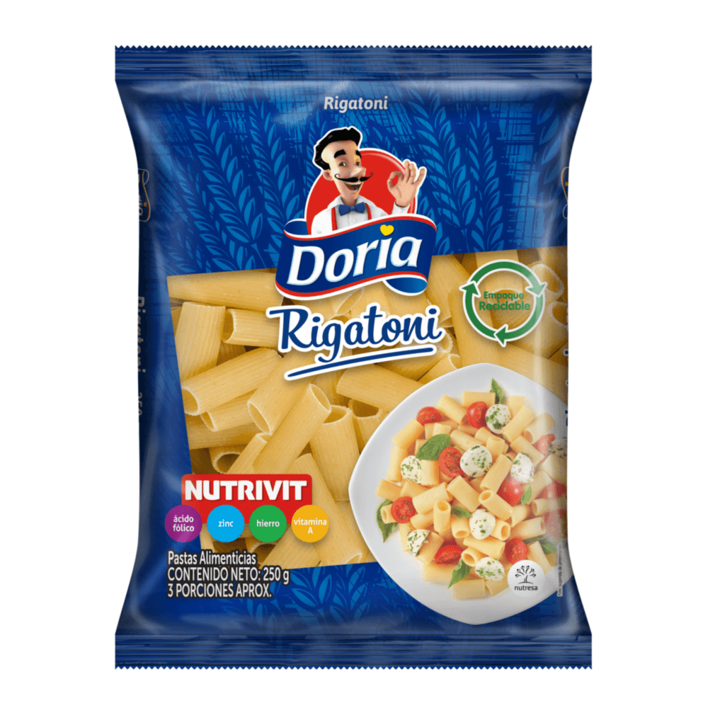 Aprovecha: PASTA DORIA RIGATONI 250 g, Sabor Auténtico - Olímpica