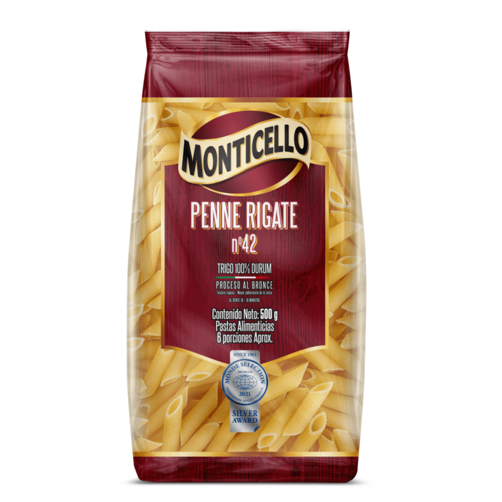 PASTA PENNE RIGATE MONTICELLA 500 g - Olímpica