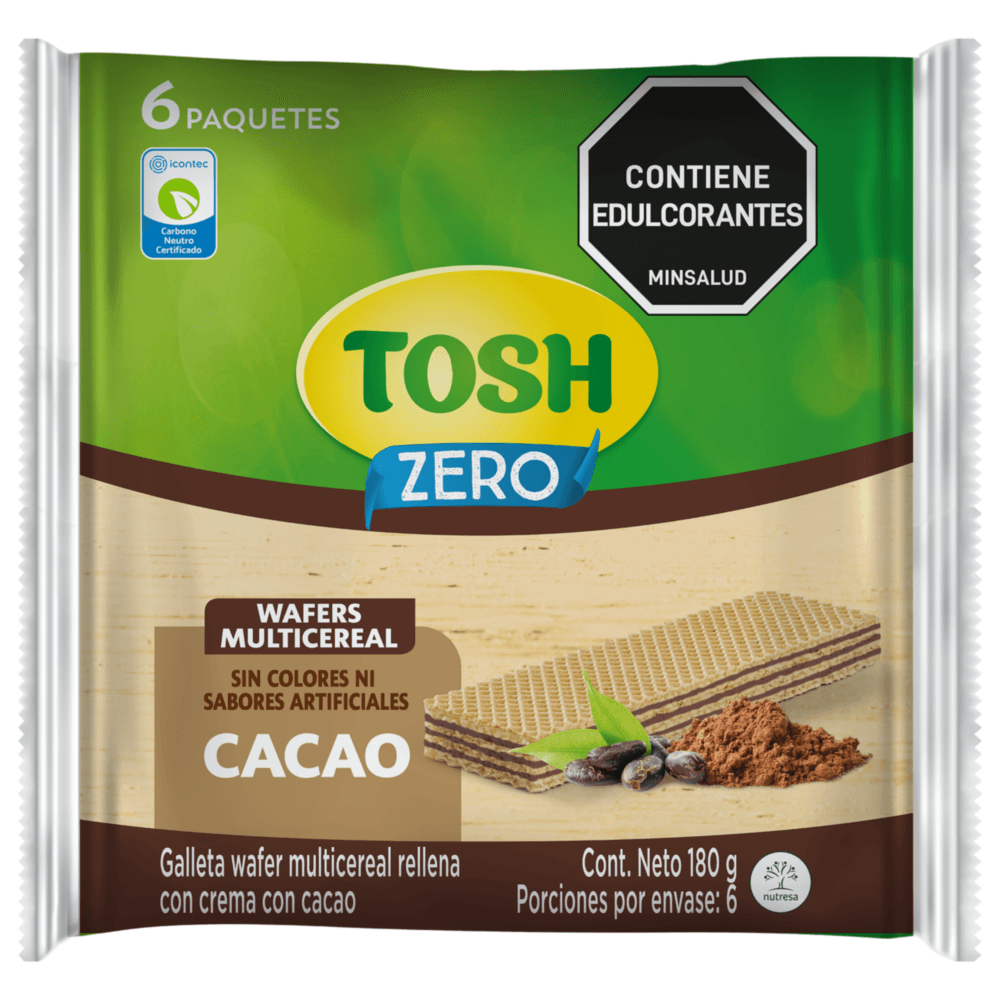 GALLETA TOSH WAFER MULTICEREAL CACAO 180g - Olímpica