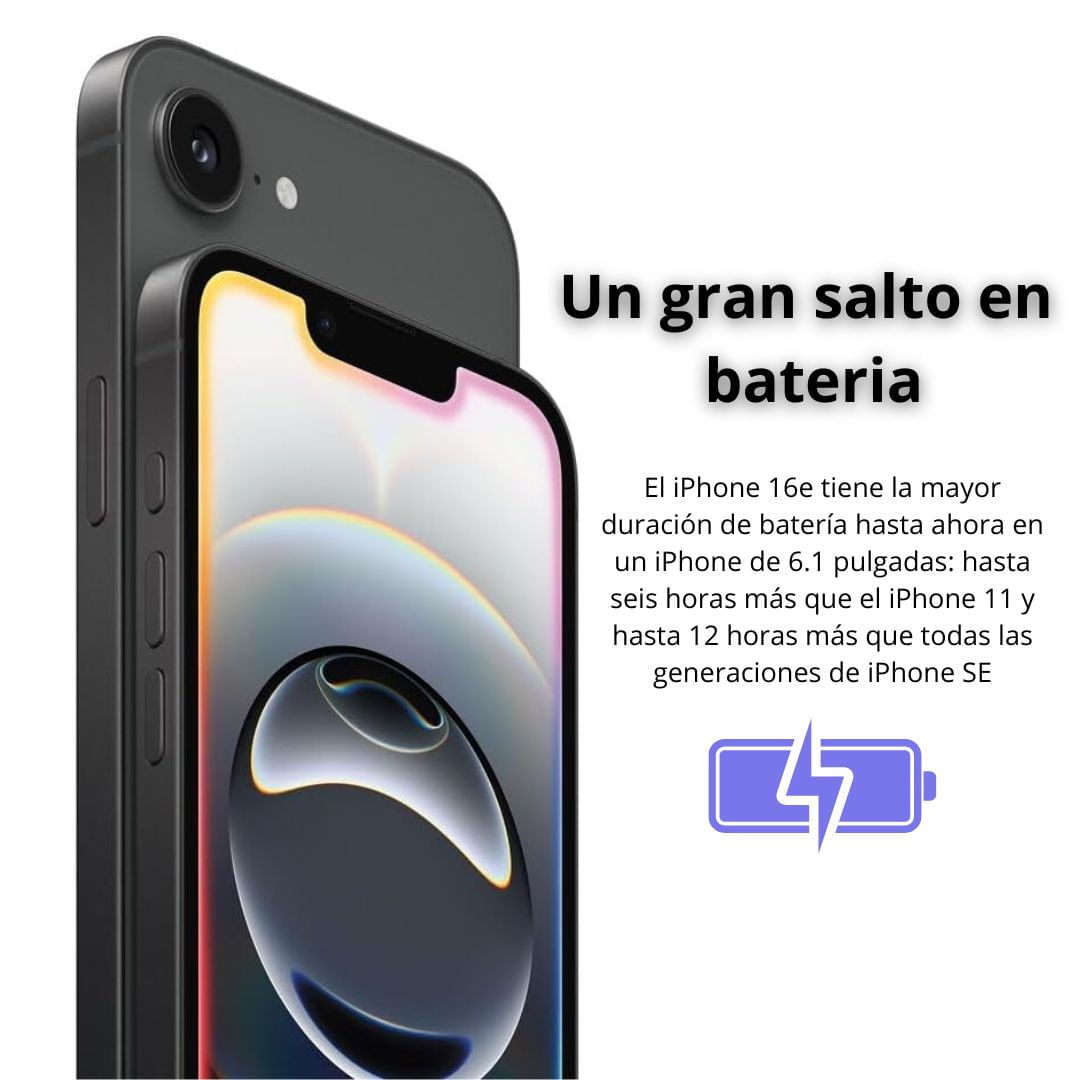 Celular iPhone 16e 128GB Negro - Esim - Olímpica