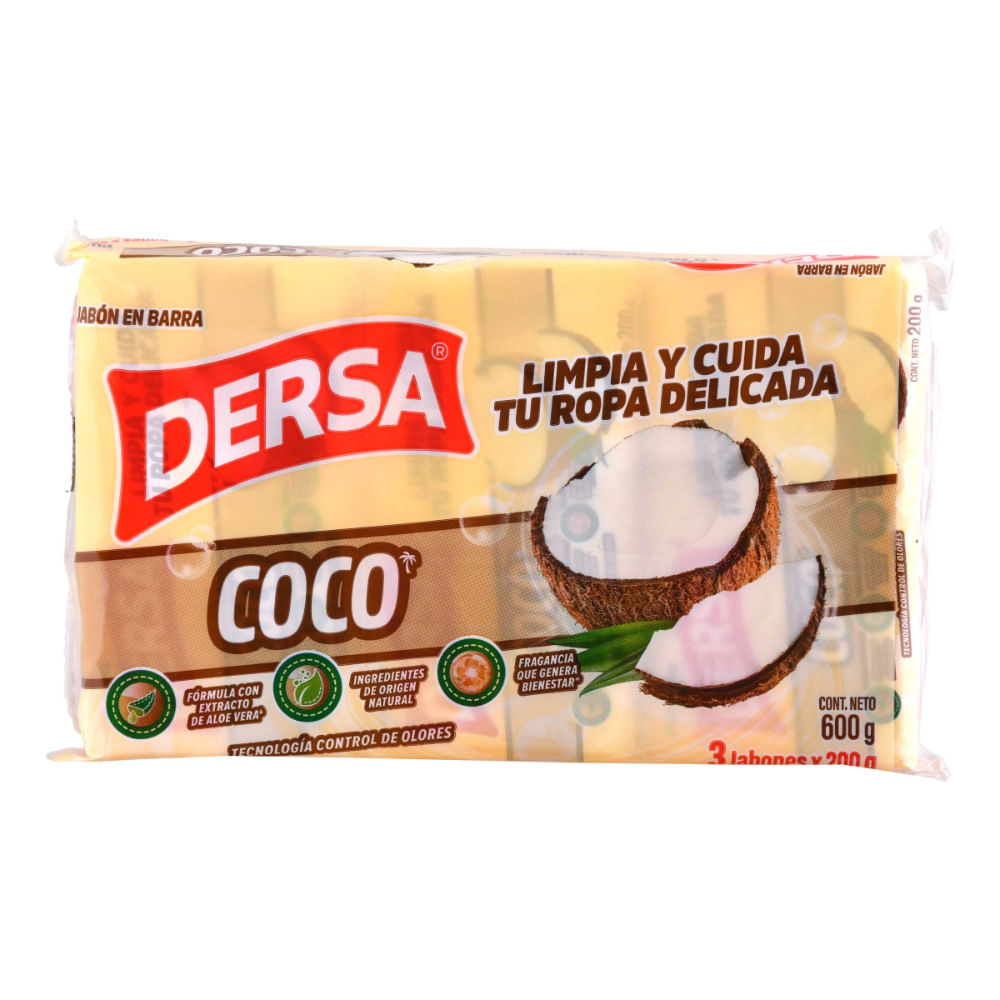 JAB DERSA COCO TRIO 3X200 g - Olímpica