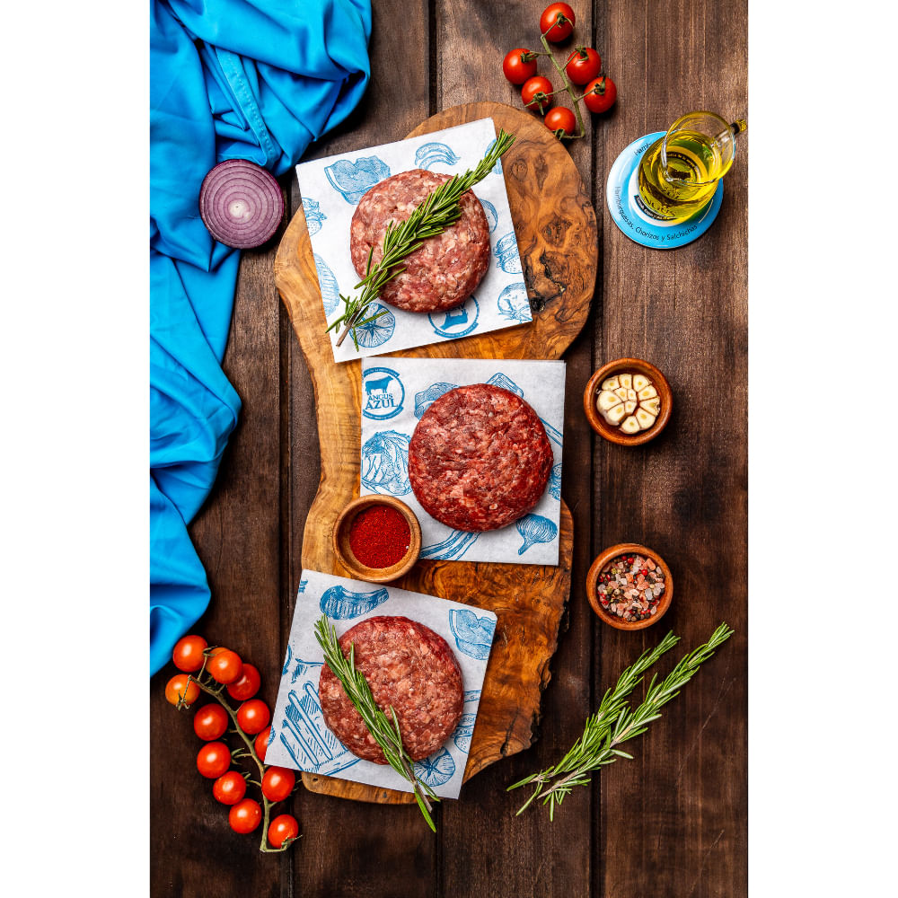 EMBUTIDO CARN HAMB CONG ANGUS AZUL 750g - Olímpica