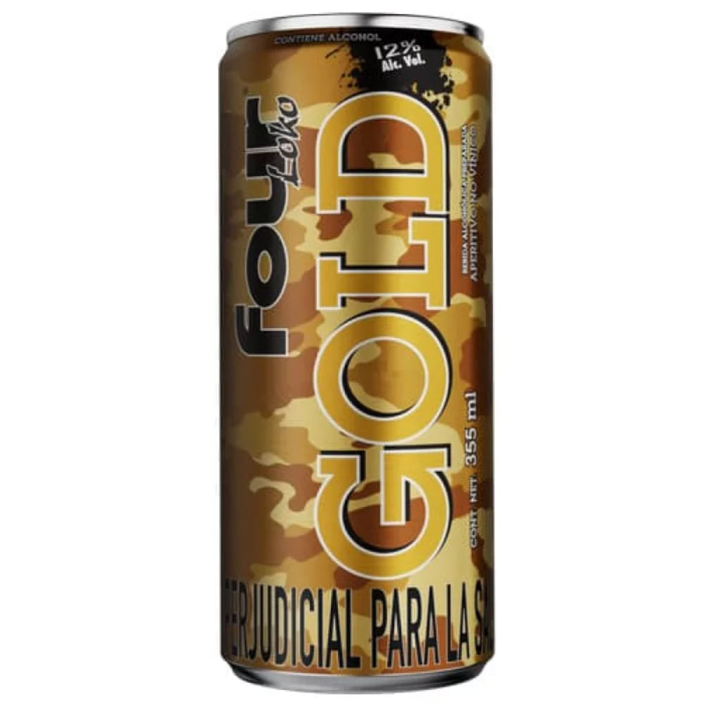VODKA FOUR LOKO GOLD 355ML - Olímpica