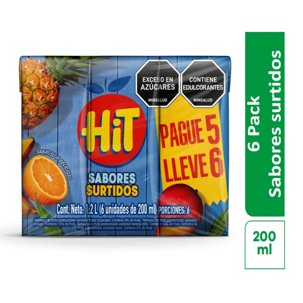 REFRESCOS HIT STDO 200ML 6X5 - Olímpica