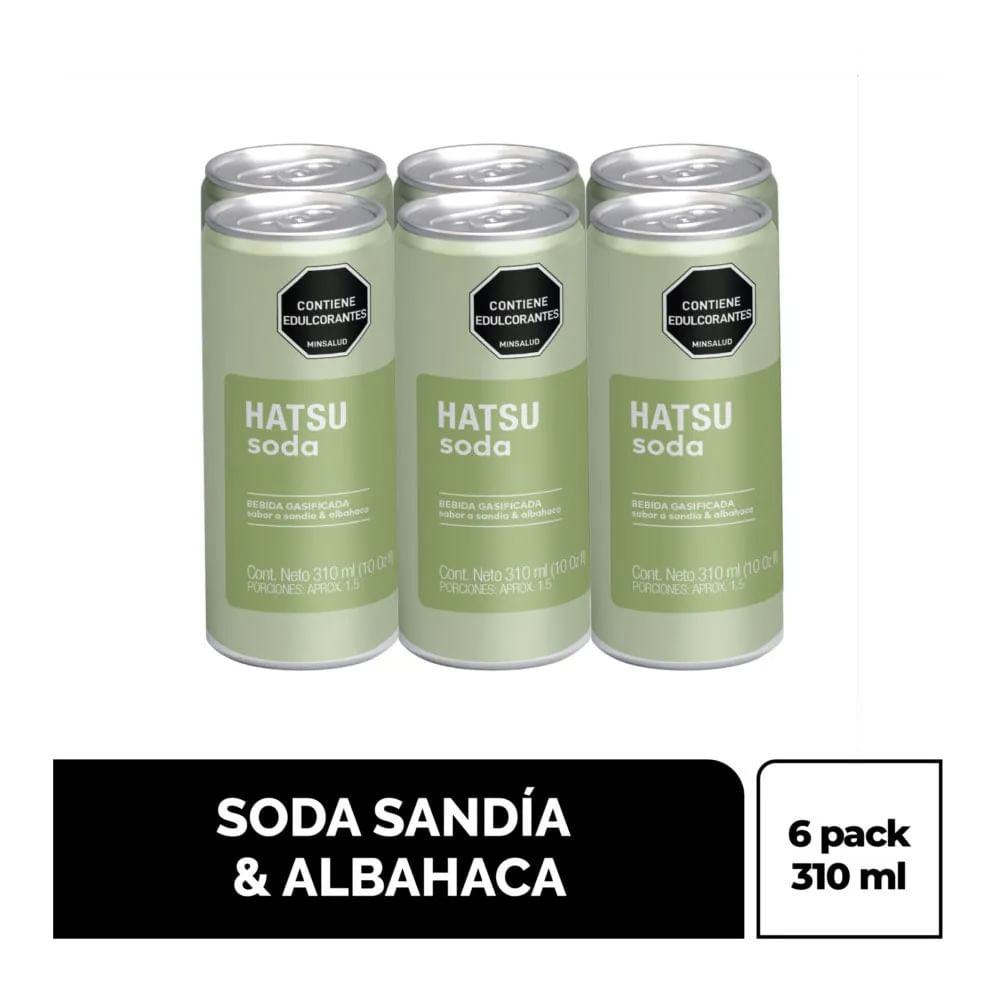 BEB HATSU SODA SANDIA ALBAH 310ML X6 - Olímpica