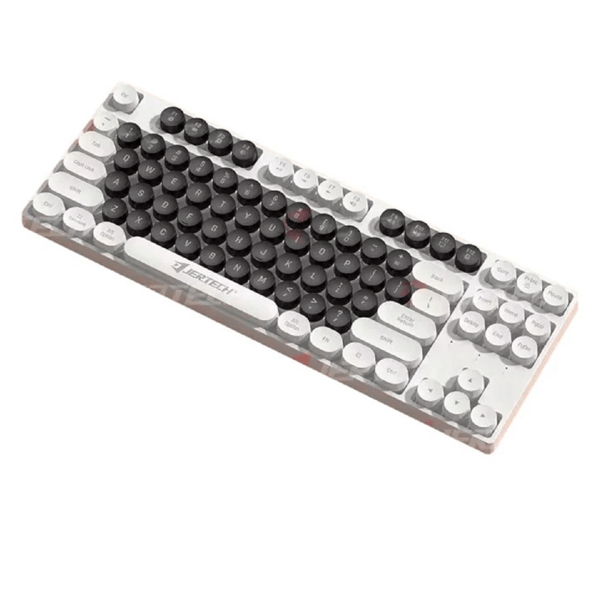 Teclado Gamer Alámbrico Retroiluminación DK600A Blanco Negro - Olímpica