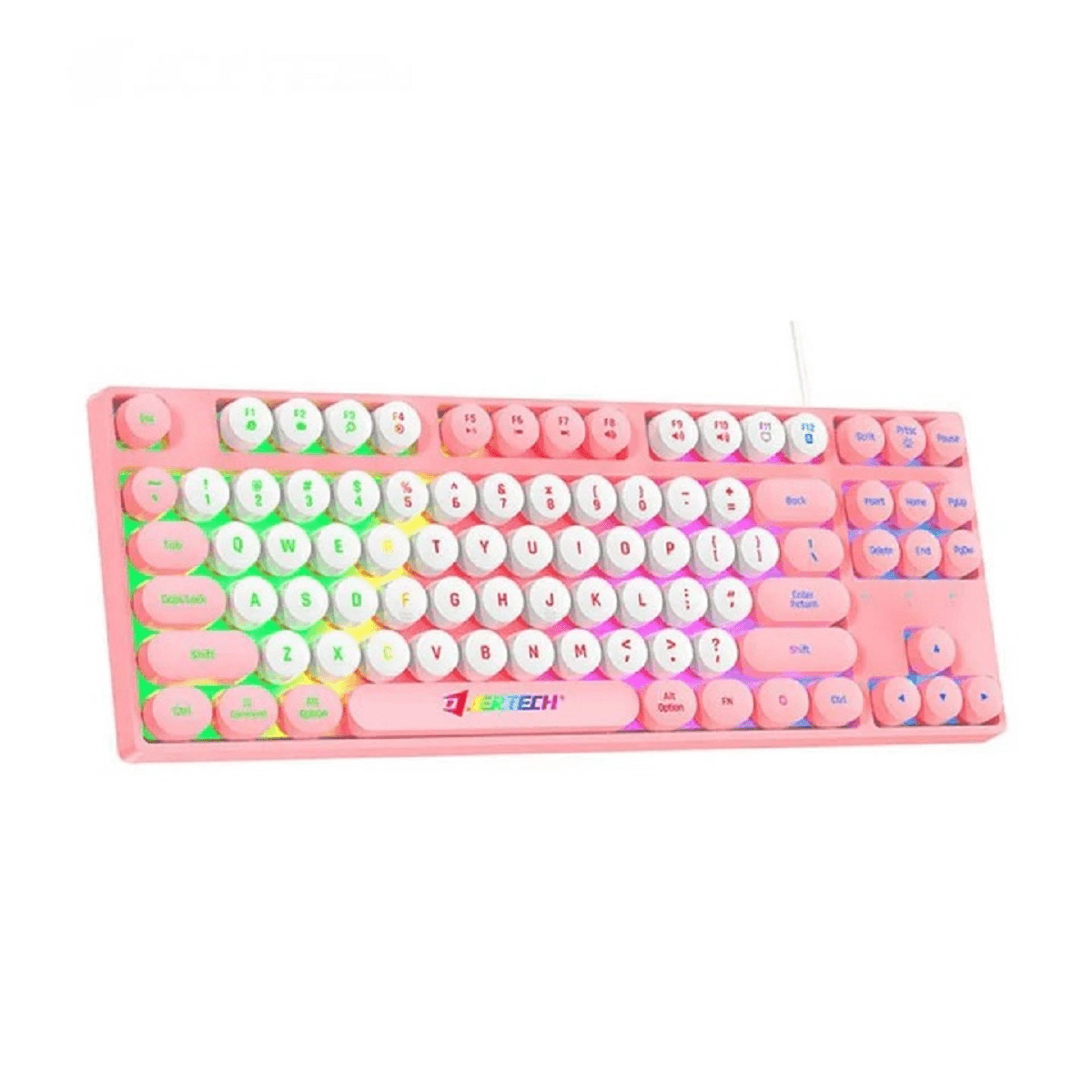 Teclado Gamer Alámbrico Retroiluminación DK600A Rosado Multicolor ...