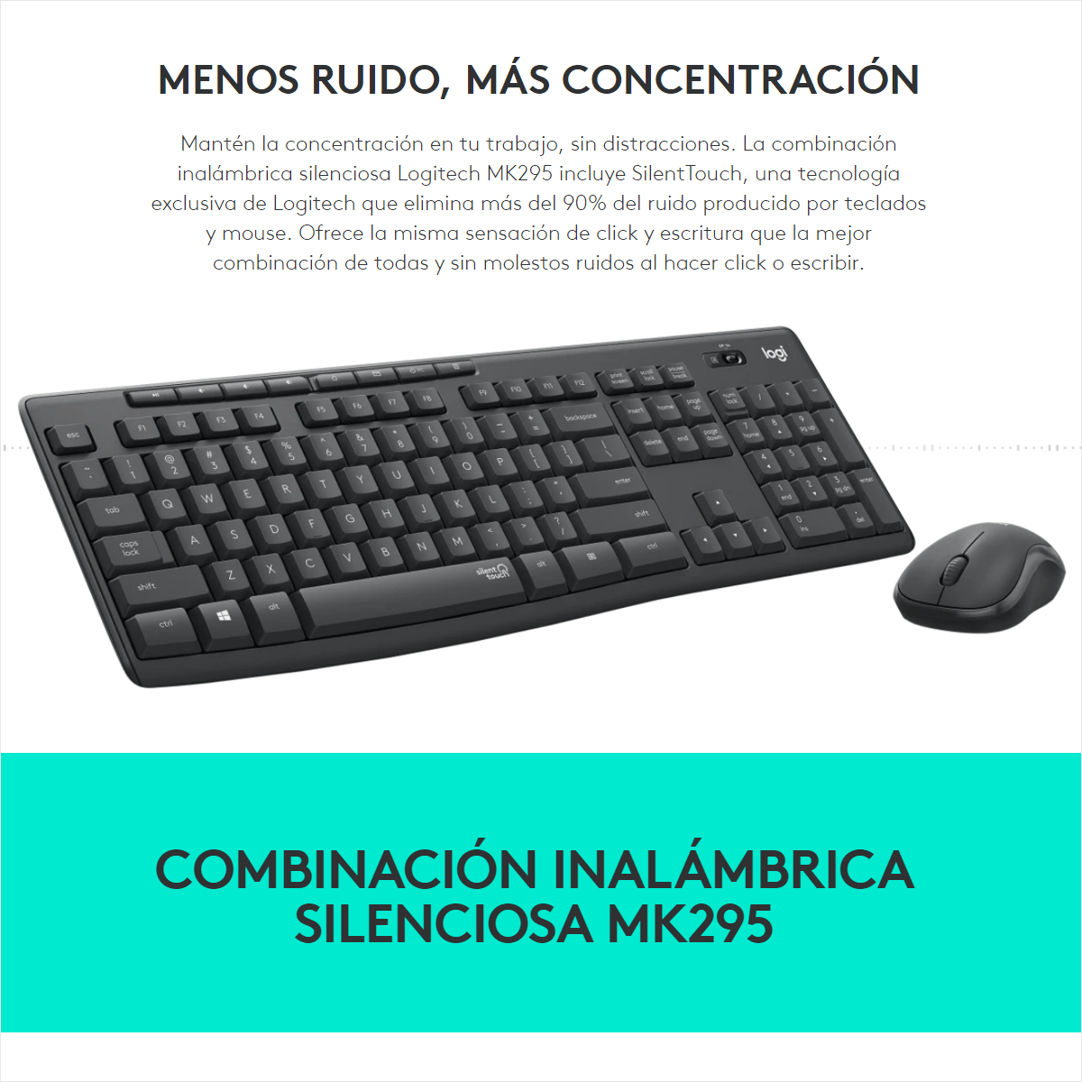 Logitech Combo Mk295 Teclado Mouse + Padmouse Studio Series - Olímpica