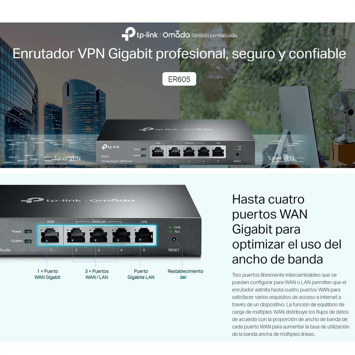 Router Vpn Multi-wan Gigabit Omada Tp-link Er605 - Olímpica