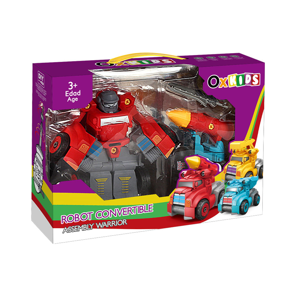 ROBOT OX TRANSFORMABLE ROJO - Olímpica