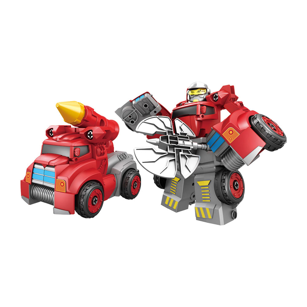 ROBOT OX TRANSFORMABLE ROJO - Olímpica