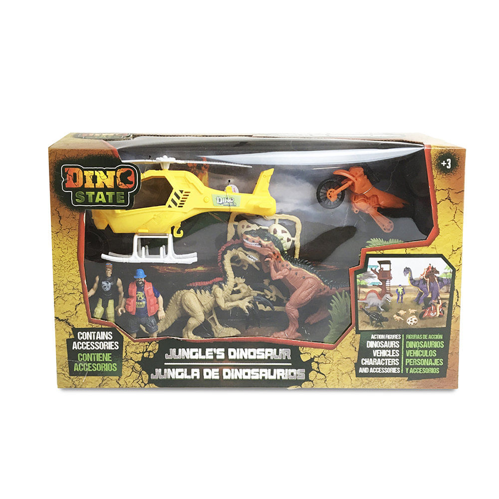 DINO STATE SET DE JUEGO JUNGLA DE DINOSAURIOS - B - Olímpica