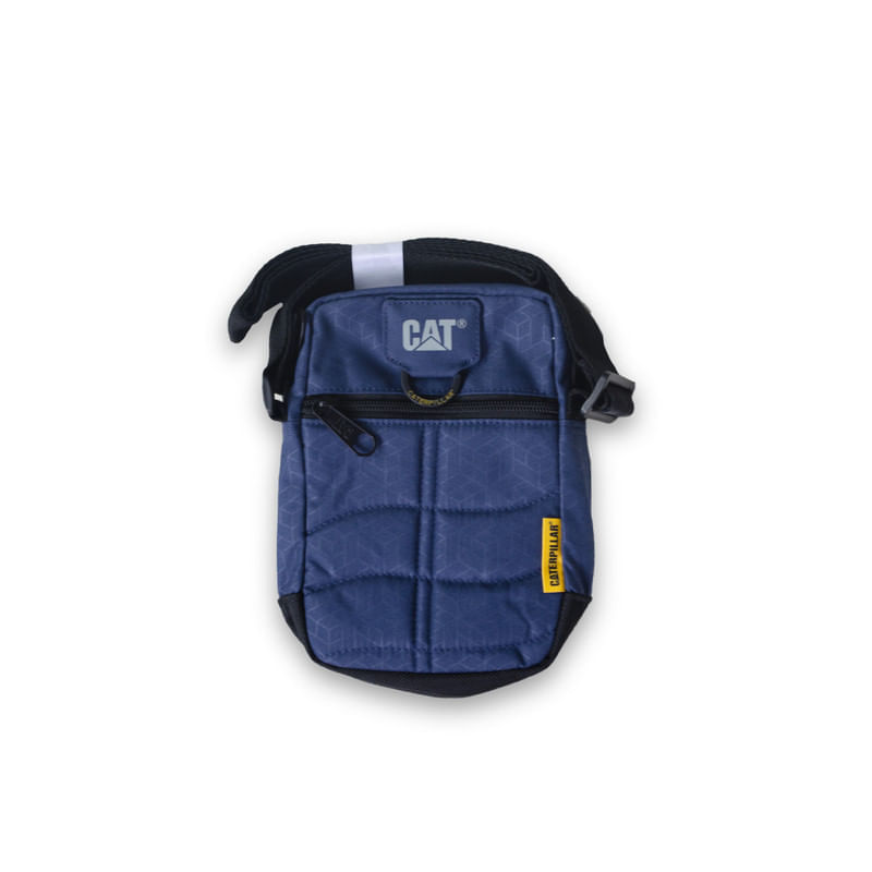 Bandolera Caterpillar Rodney Color Azul Negro - Olímpica