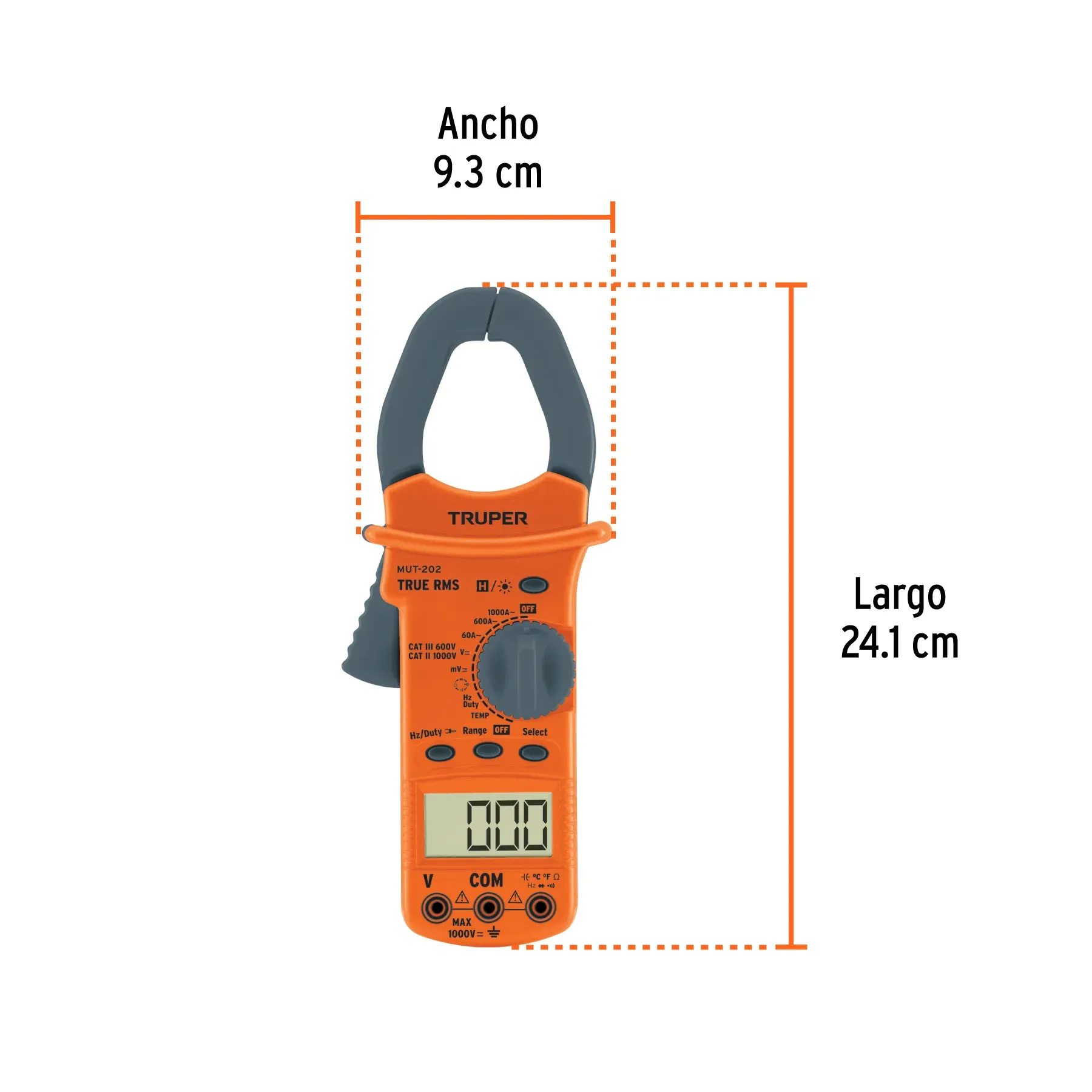 Multimetro Digital De Pinza Truper 10404 MUT-202 - Olímpica