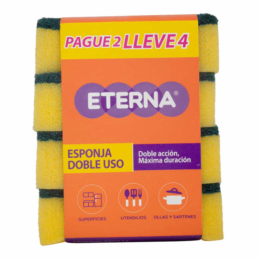 Oferta en Esponja para Platos y Sartenes Eterna x 4 und - Olímpica