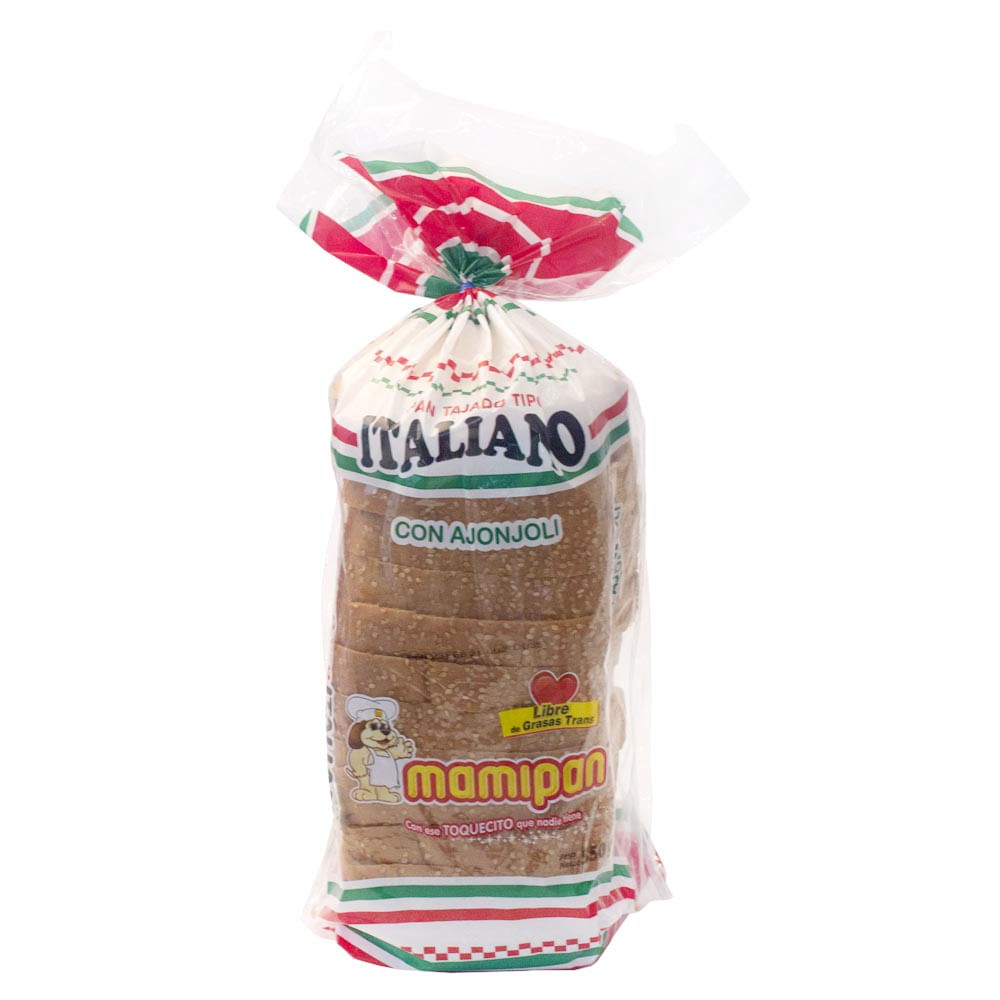 Aprovecha: Pan Mamipan Tajado Italiano Ajonjolí 550g - Olímpica