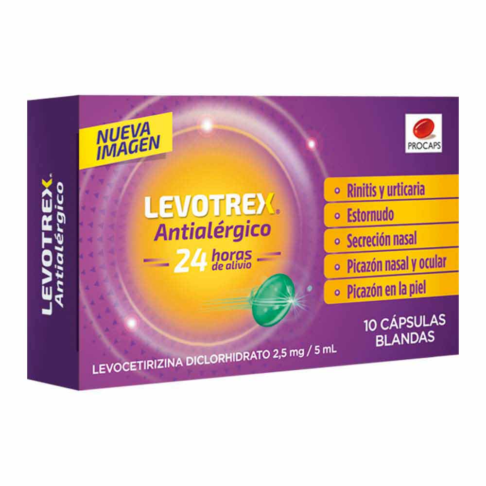 Aprovecha Levotrex Antialérgico: Alivio Rápido X10 Cápsulas - Olímpica