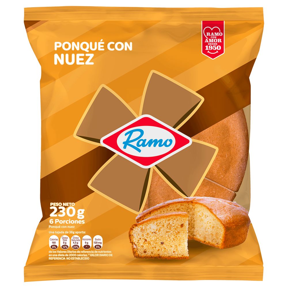 Ponqué Ramo con Nuez 230gr - Olímpica