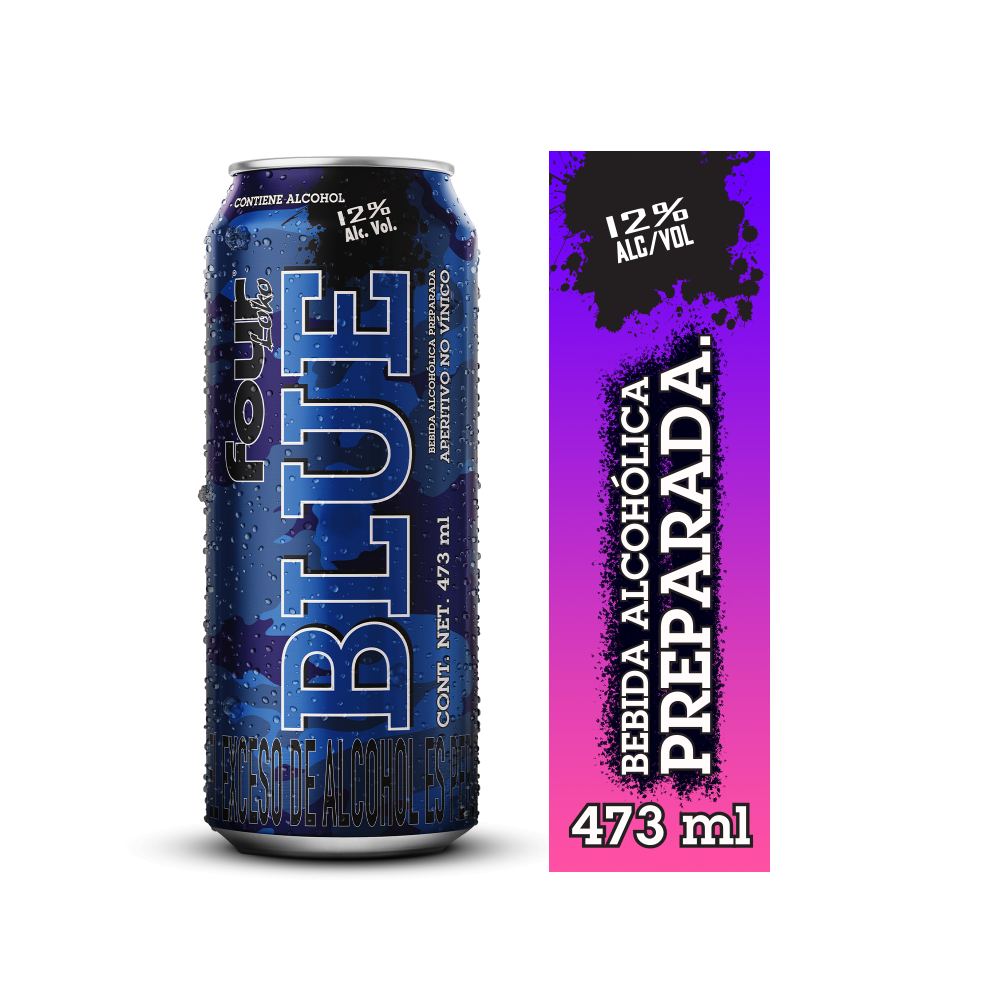 BEB VODKA FOUR LOKO BLUE 473ML - Olímpica
