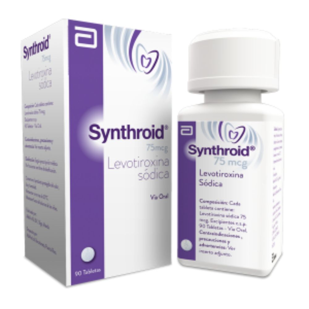 SYNTHROID 75 MCG FRASCO X 90 TABLETAS - Olímpica