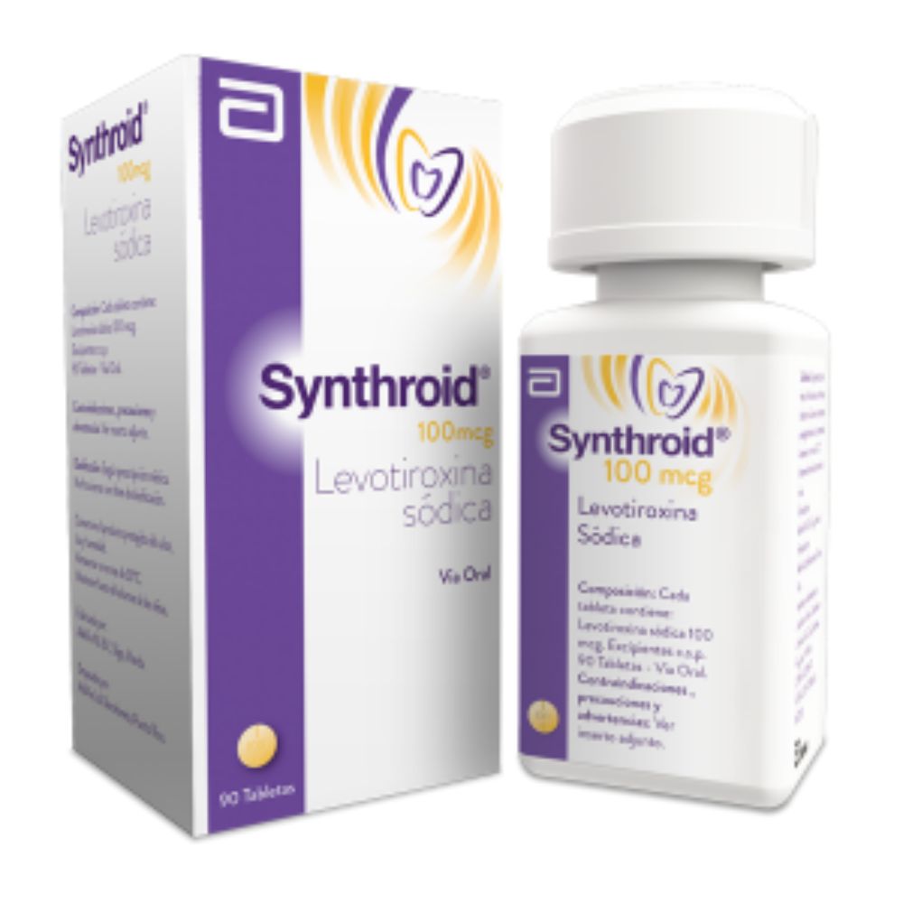SYNTHROID 100 MCG FRASCO X 90 TABLETAS - Olímpica