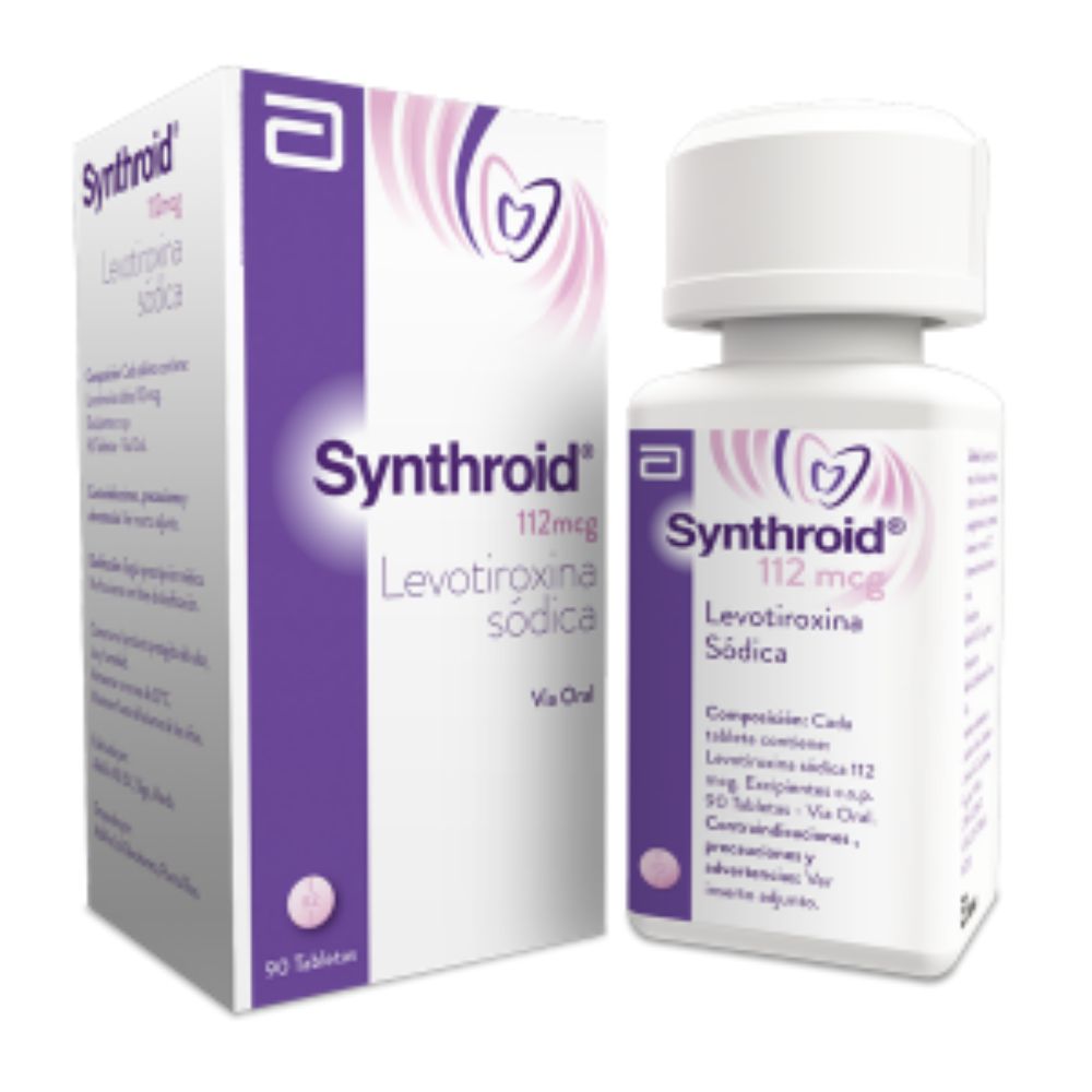 SYNTHROID 112 MCG FRASCO X 90 TABLETAS - Olímpica