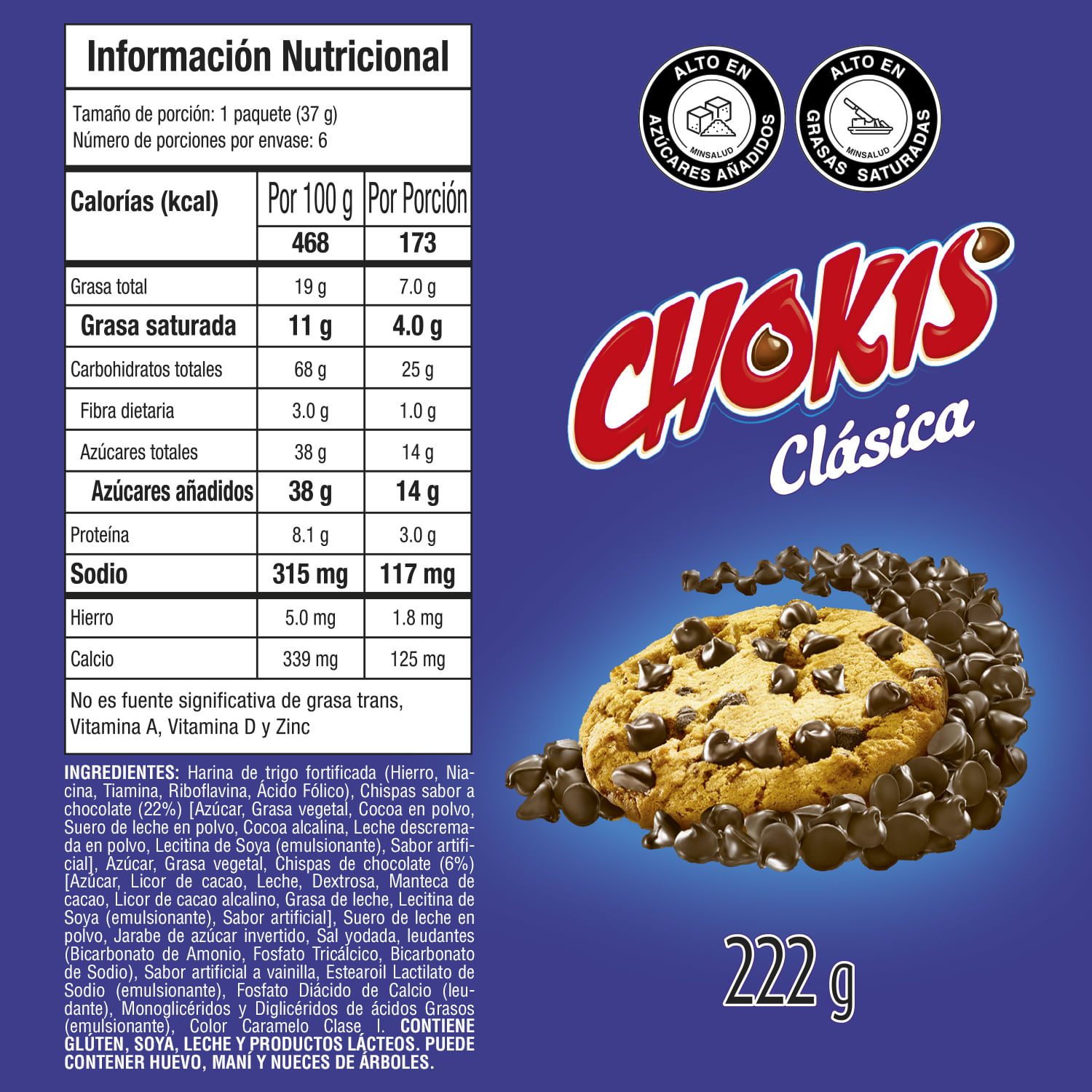 Galleta Chokis Chispas 222G - Olímpica