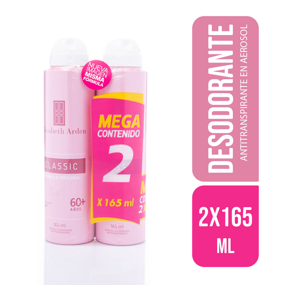 Desodorante Elizabeth Arden Classic En Aerosol 165mlx2 - Olímpica