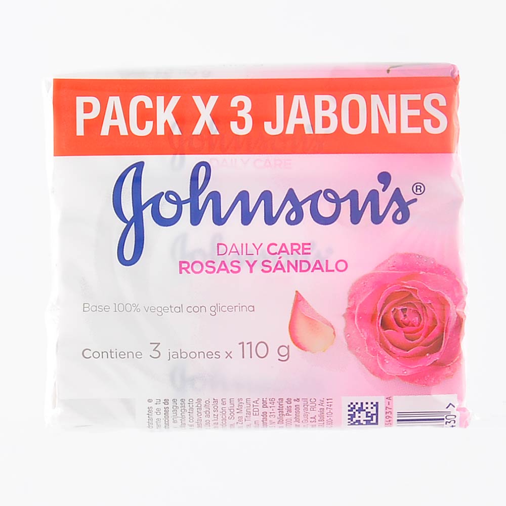 Jabón-JOHNSON'S-Rosas-Y-Sándalo-TRIPACK-330-GR-7702031407430 - Olímpica