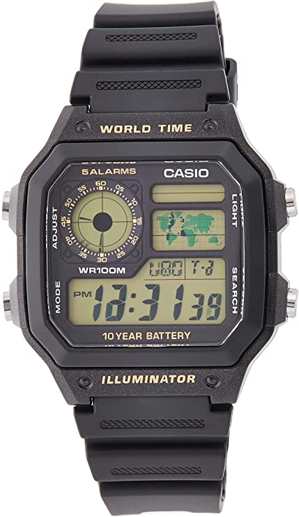 Reloj Casio Modelo AE-1200WH-1B Diseño Clásico - Olímpica