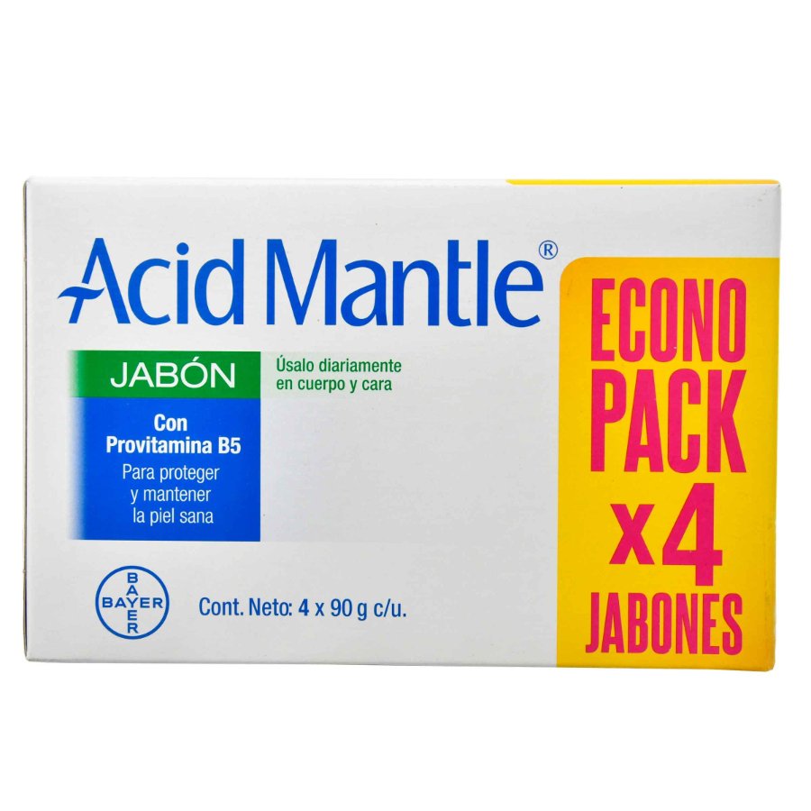 Acid Mantle®Jabón Econo Pack x 4; humectación especializada para la ...